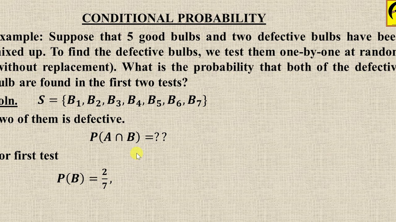 Example2 Conditional Probability Probability Engineering Mathematics