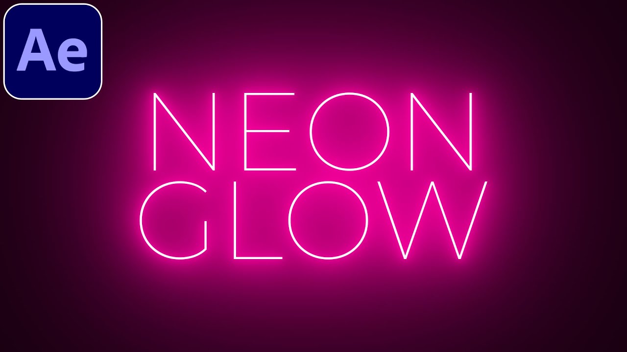 Easy Neon Glow Tutorial In After Effects No Plugins Youtube