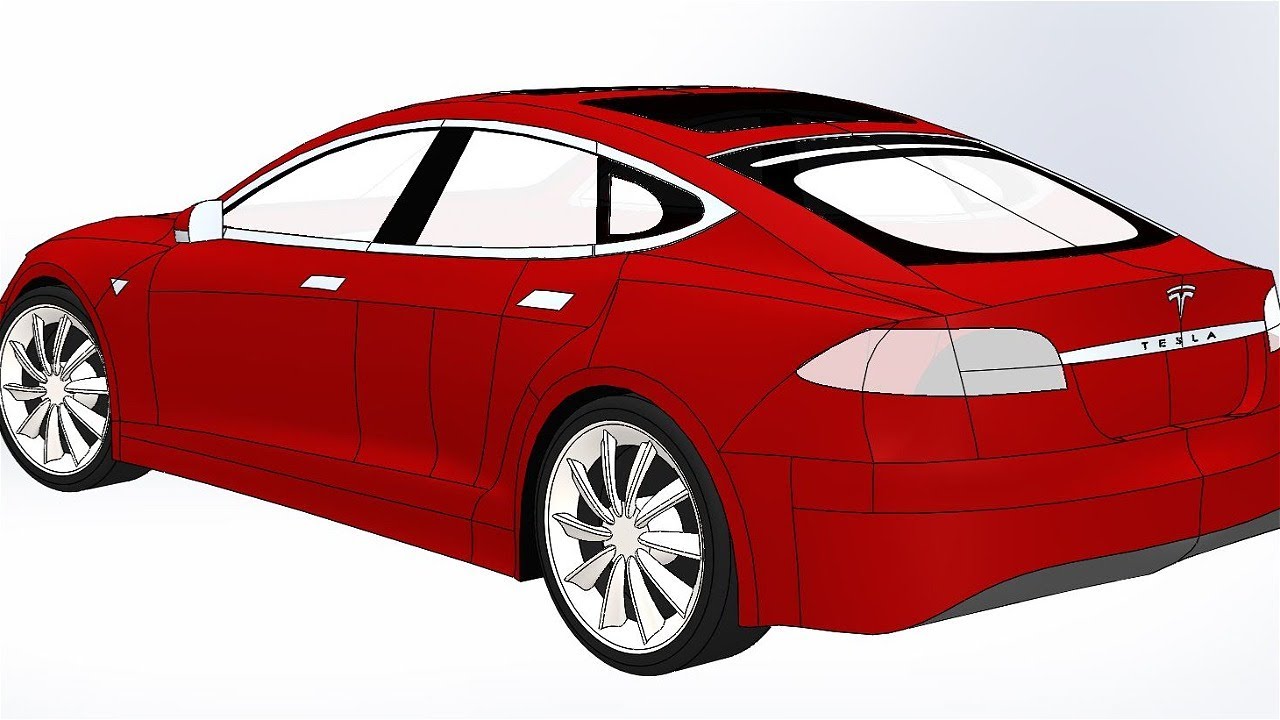 Tesla Model S Car Modelling Solidworks Cad Tutorial Youtube