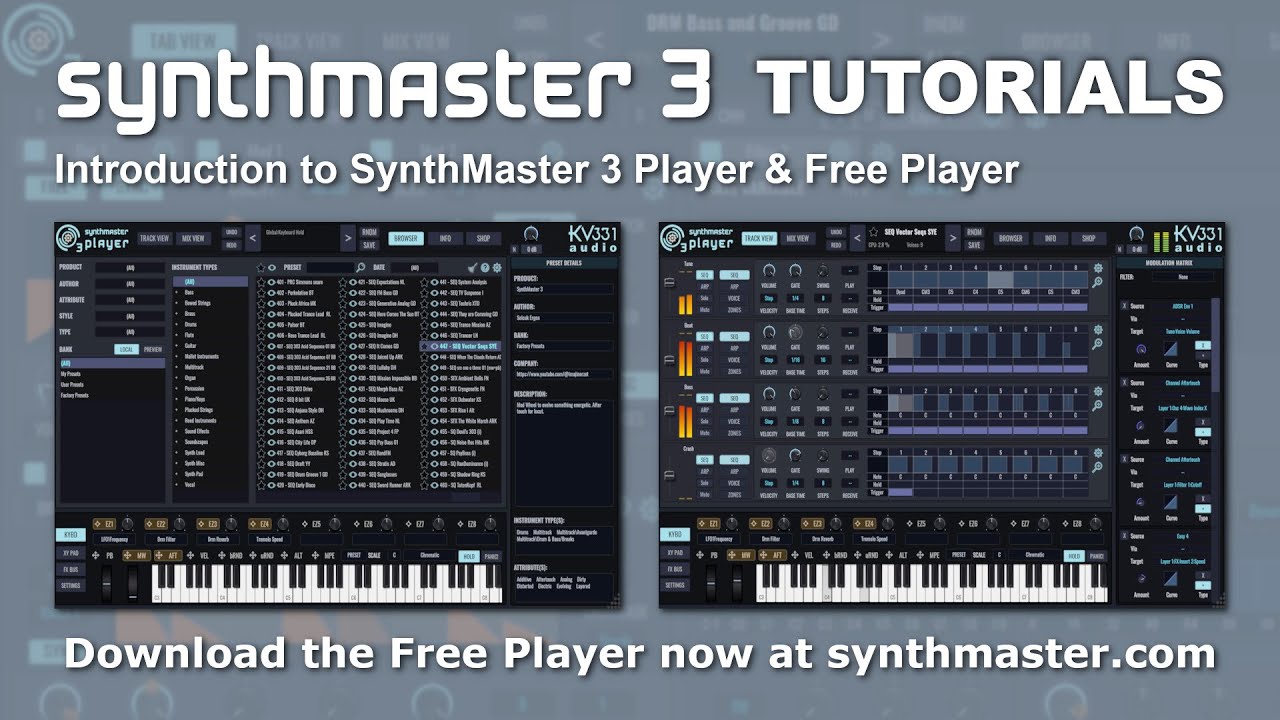 Introduction To Synthmaster 3 Player Free Player Youtube