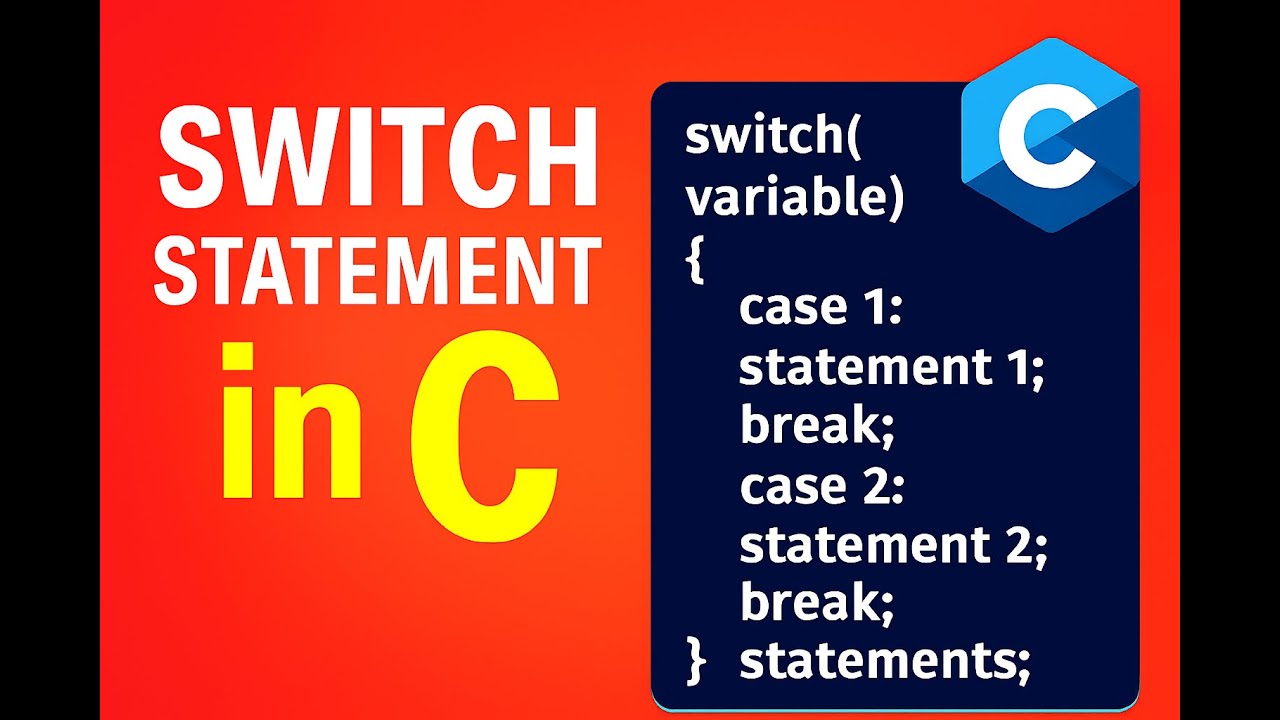 Switch Statement In C Youtube
