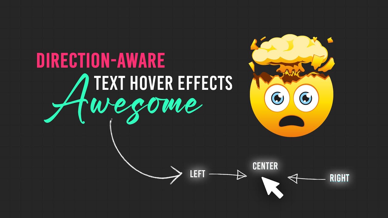 Direction Aware Text Hover Effects Css Javascript Youtube