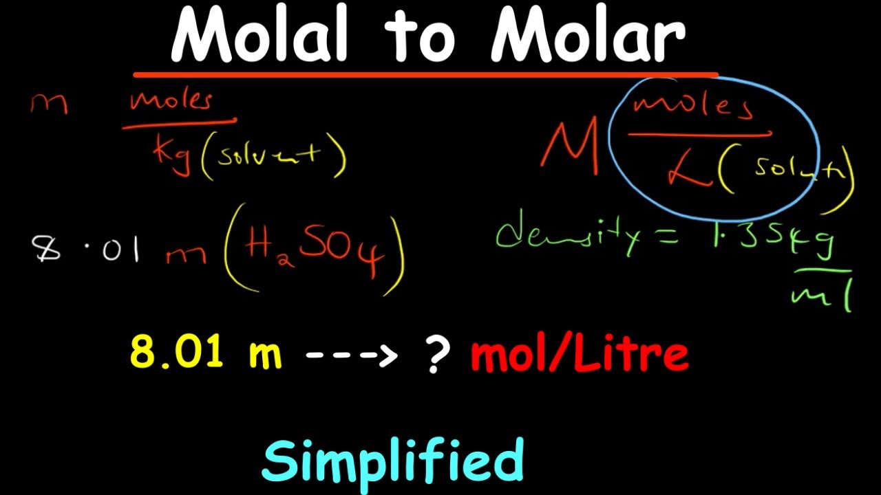 How To Calculate Molarity From Molality And Density Free Worksheets