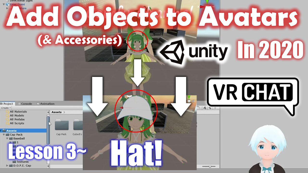 Adding Accessories Objects Hat To Your Avatar In Vrchat Lesson 3