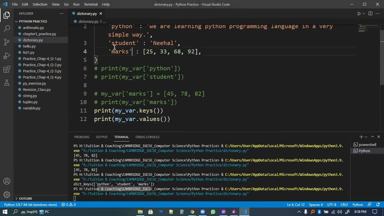 Python Dictonary Sets Youtube