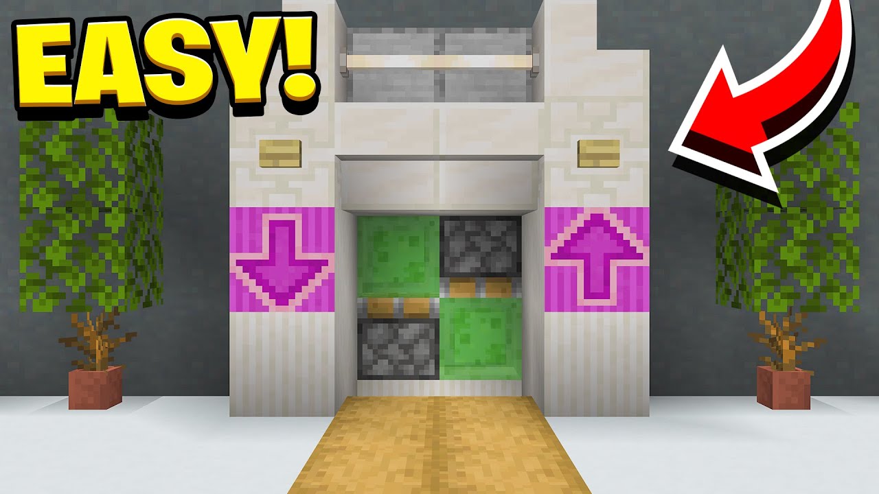 How To Build An Easy Working Elevator In Minecraft No Mods Youtube