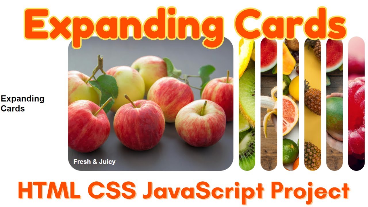 Html Css Javascript Expanding Cards Project Expanding Cards