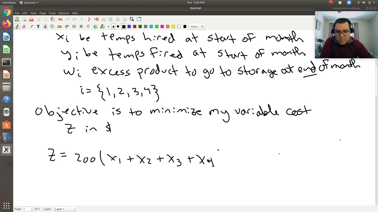 Linear Programming Production Scheduling 2 Example Youtube