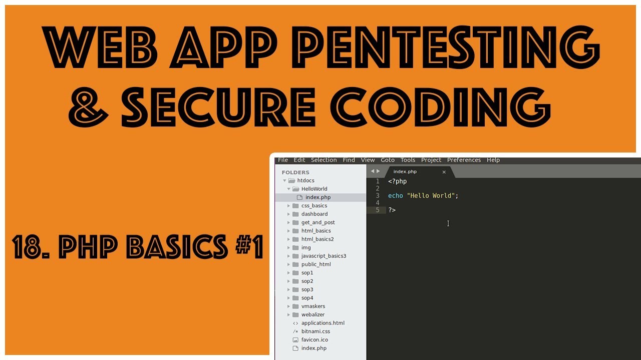 Web Application Penetration Testing And Secure Coding 18 Php Basics