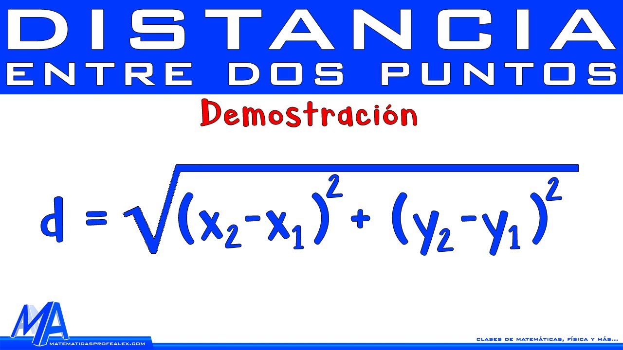Distancia Entre Dos Puntos Demostración De La Fórmula Youtube