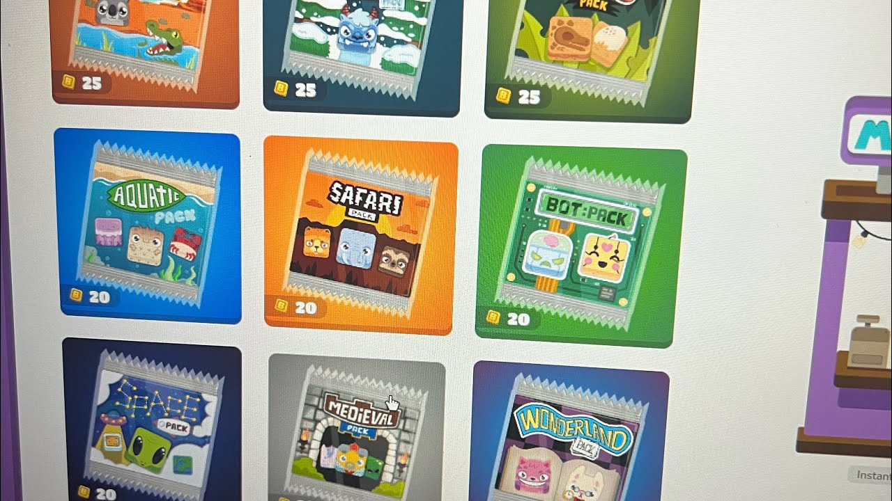 Every Pack In Blooket Opend Youtube