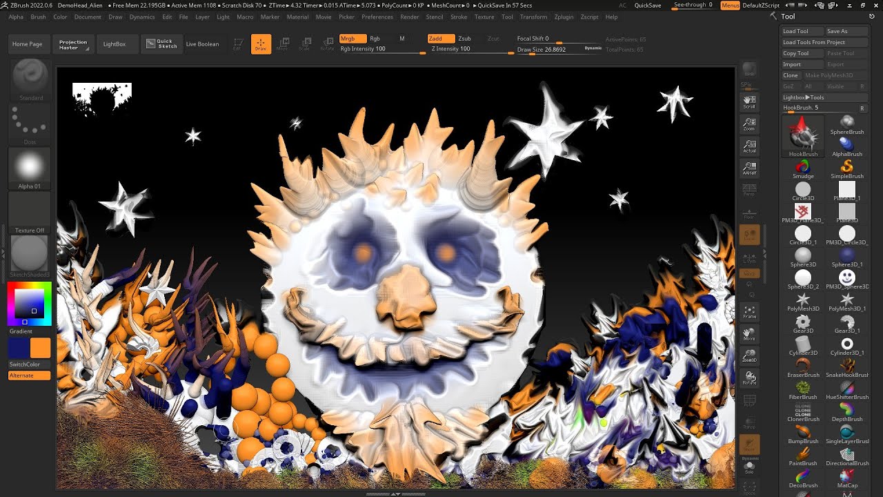 Zbrush Lezione 04 Disegnare Dipingere Scolpire Pennelli 2d 2 5d