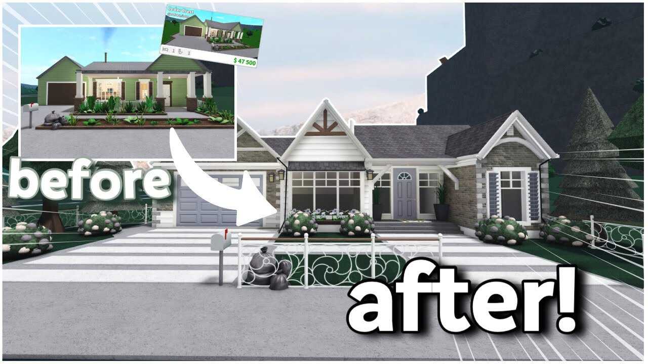 Renovating The New Bloxburg Prebuilt Home Into A Realistic Home Youtube