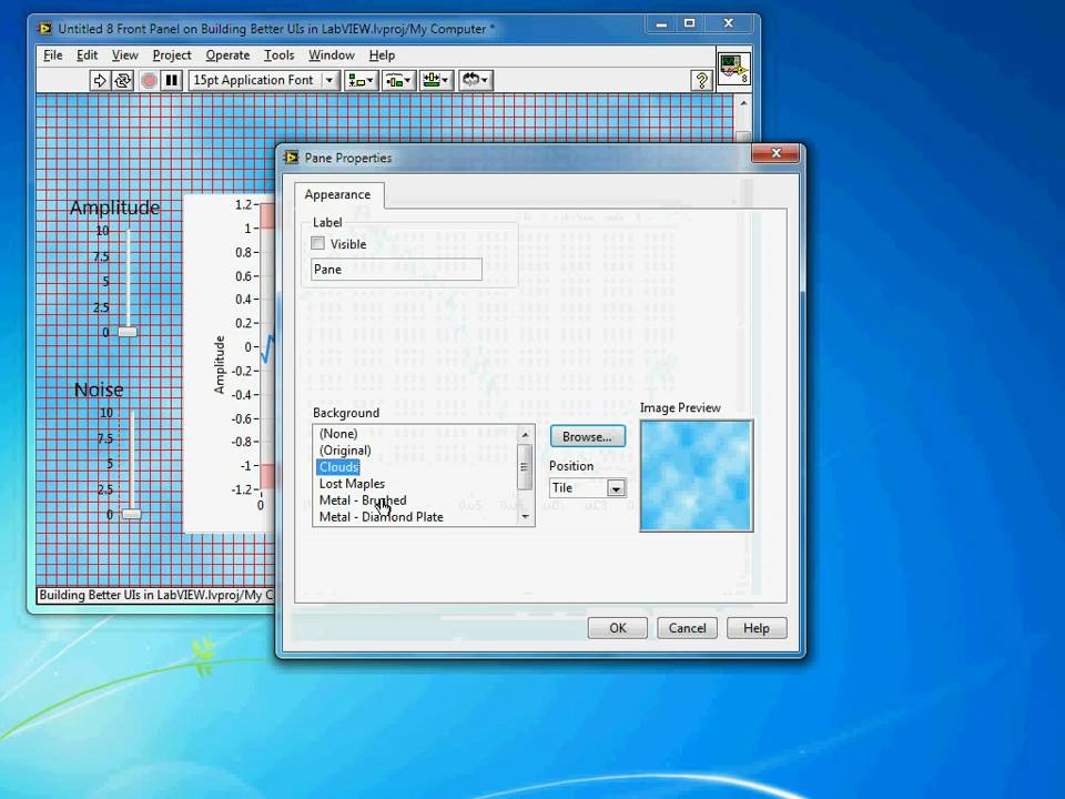 Labview Ui Tip Panel Backgrounds Youtube