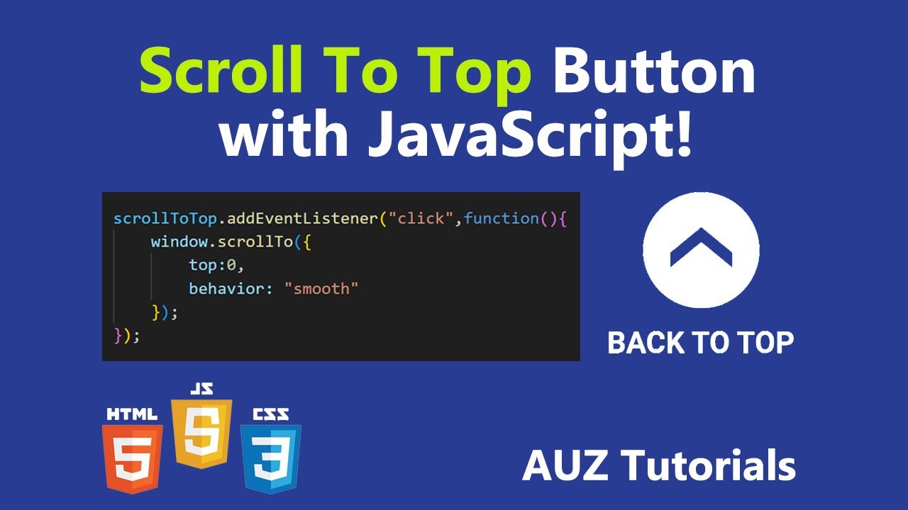 How To Create A Scroll To Top Button в пёџ Using Only Html Css