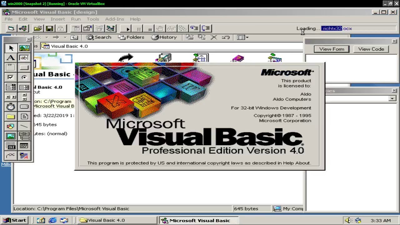 Microsoft Visual Basic 4 0 Professional Youtube