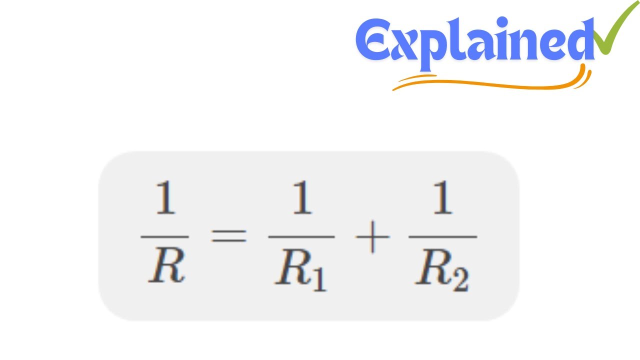 1 R 1 R1 1 R2 Solve For R1 Youtube