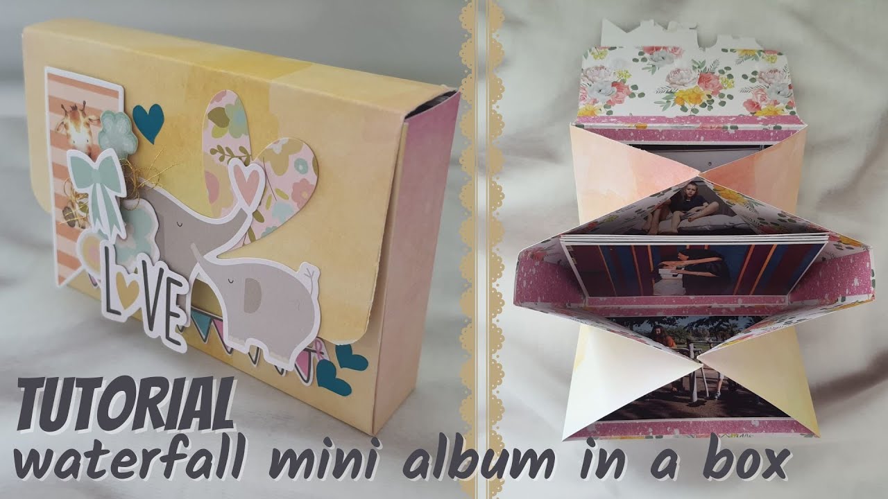 Waterfall Mini Album In A Box Tutorial Youtube