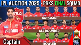 Ipl Auction 2025 Punjab Kings Team Final Squad Pbks Team Full Squad ...