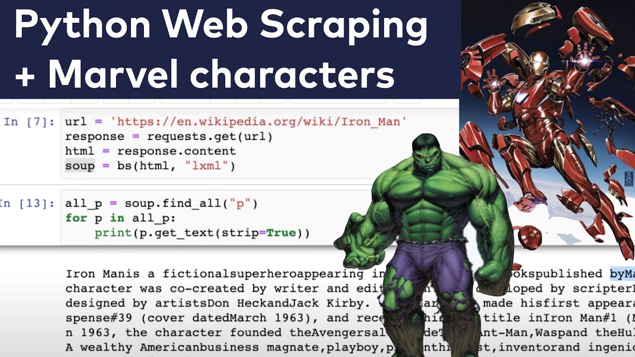 Python Web Scraping Project The Most Popular Avenger From The Marvel