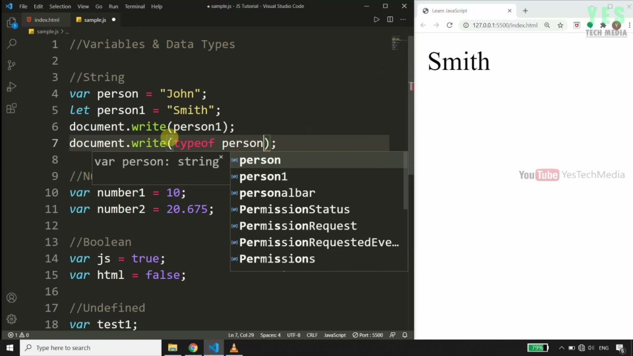 Variables Data Types Javascript Malayalam Tutorial Part 4 Of 25