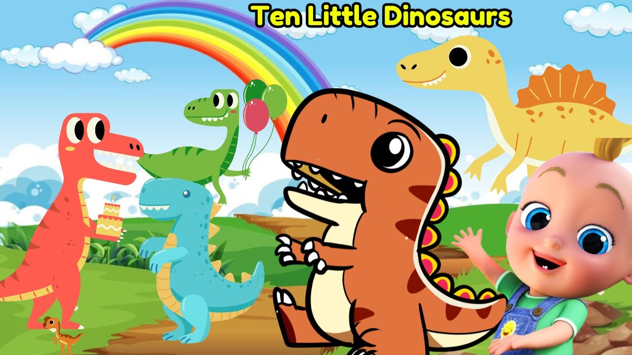 Ten Little Dinosaurs Kids Song Cocomelon Nursery Rhymes Youtube