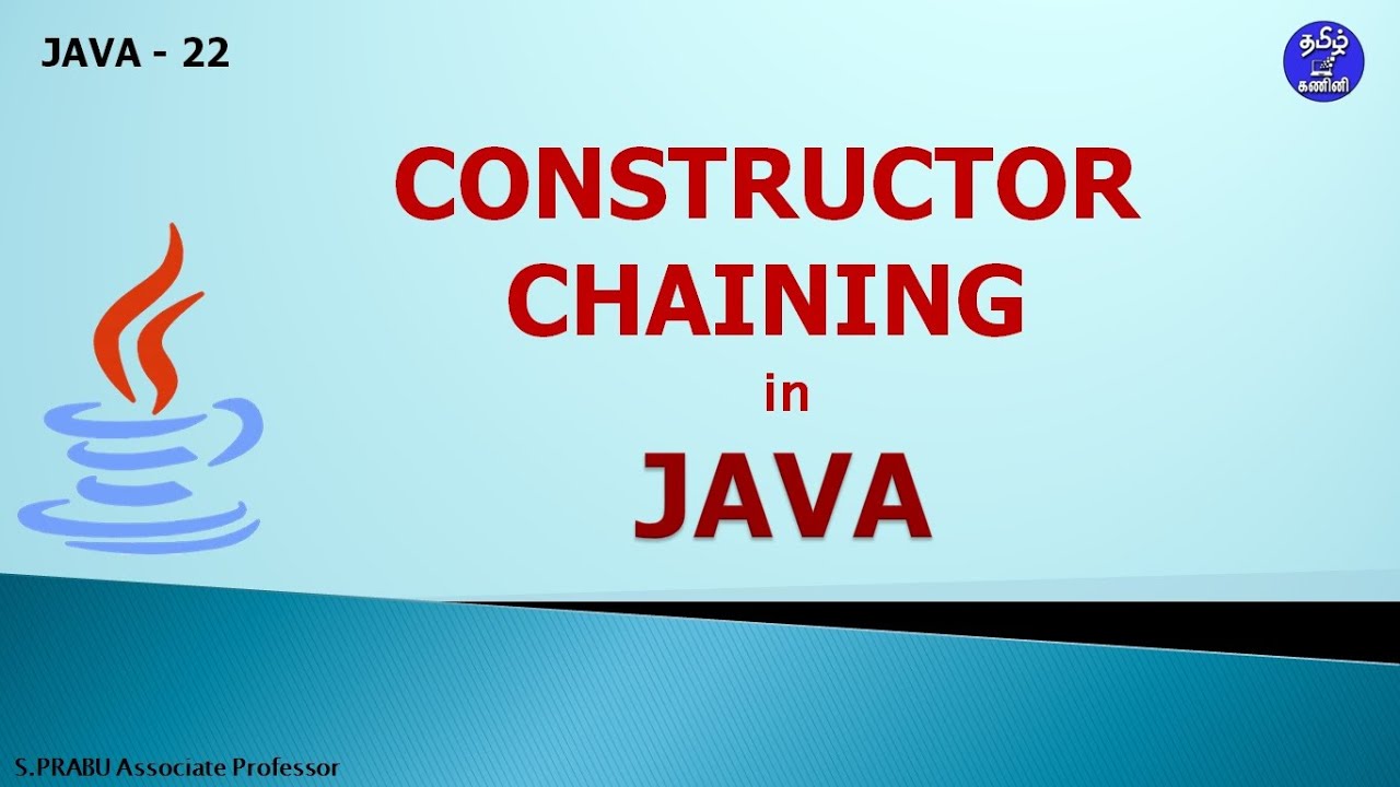 Java 22 Constructor Chaining Youtube