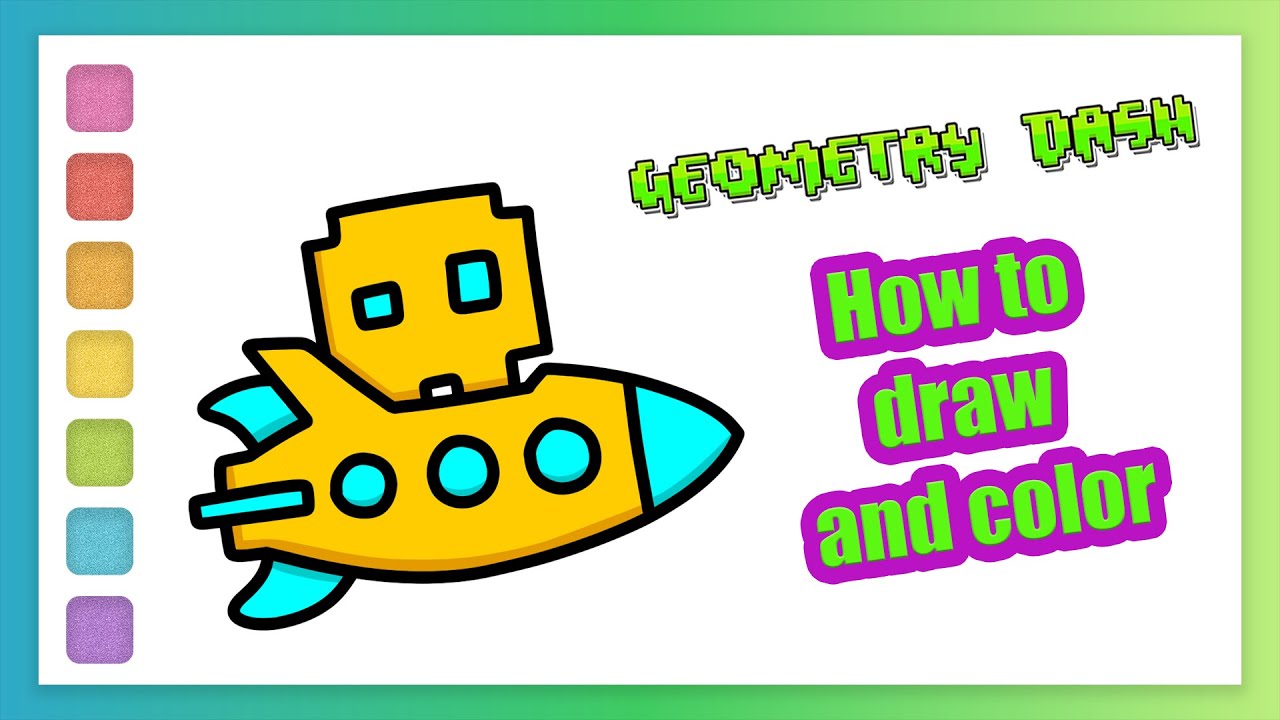 How To Draw Geometry Dash Youtube