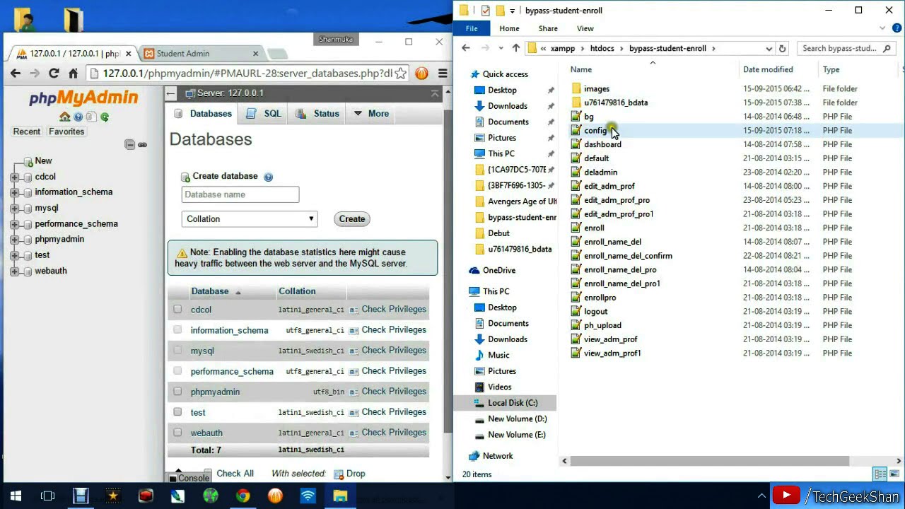 Student Management System Database Configuration Youtube