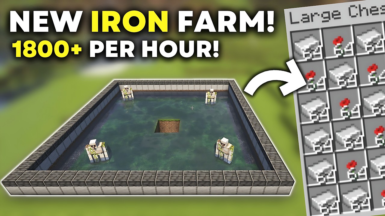 Minecraft New Iron Farm In 1 21 New Design Java Youtube