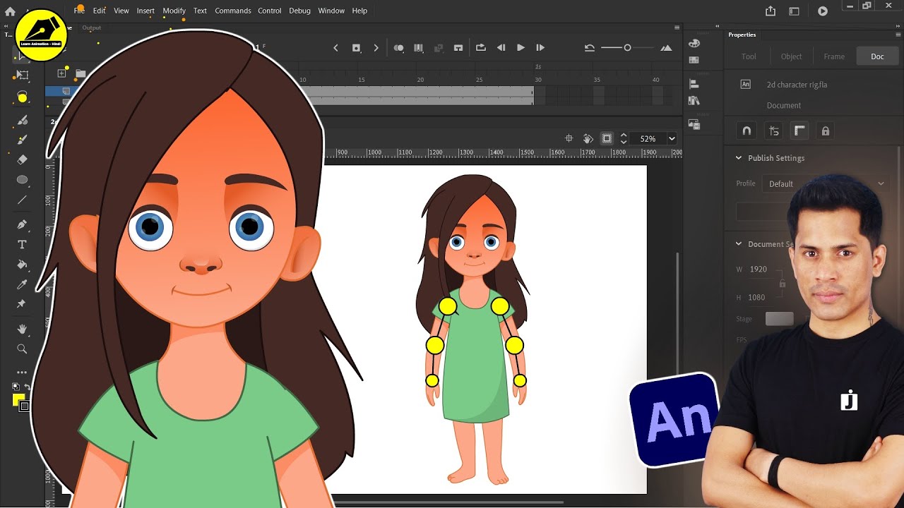Rigging 2d Character Step By Step Adobe Animate Full Course Make 2d