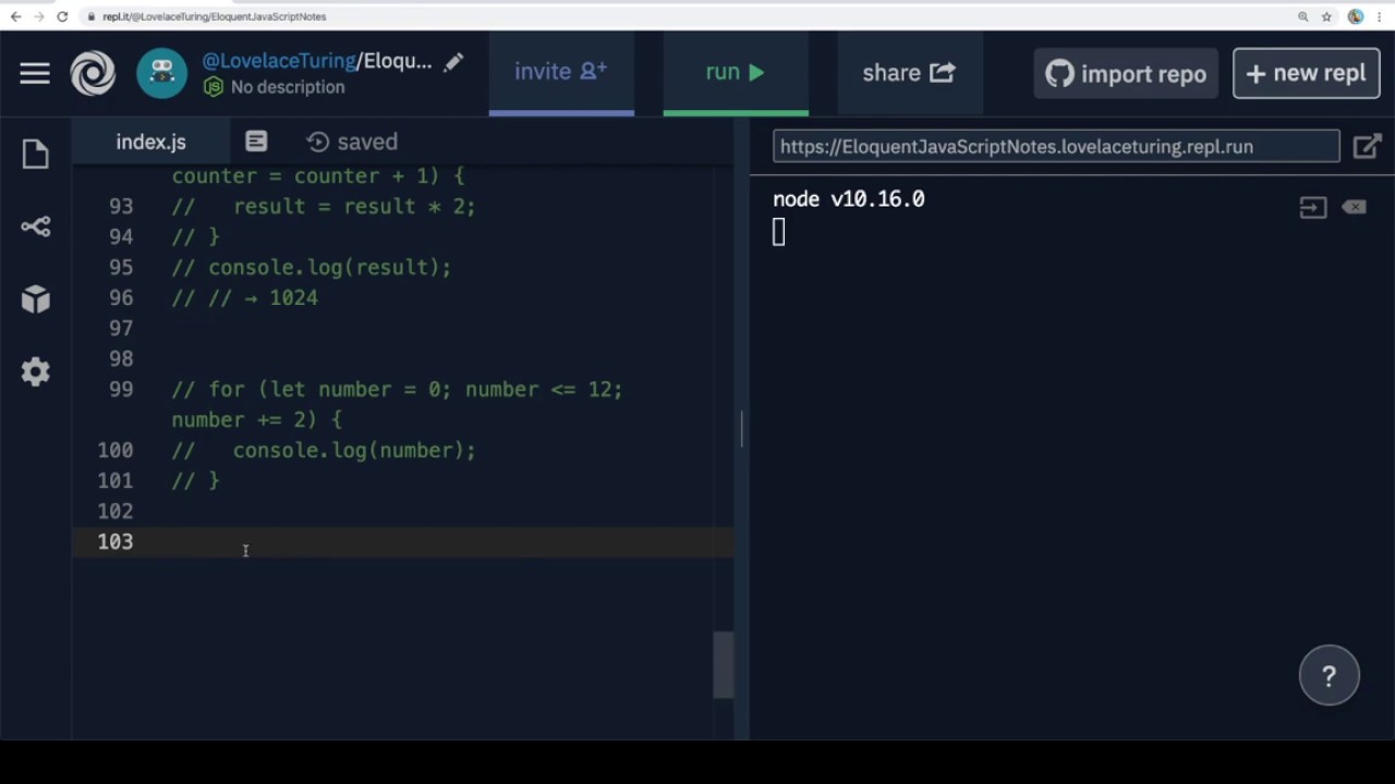 Eloquent Javascript Read Along Program Structure Exercises Build