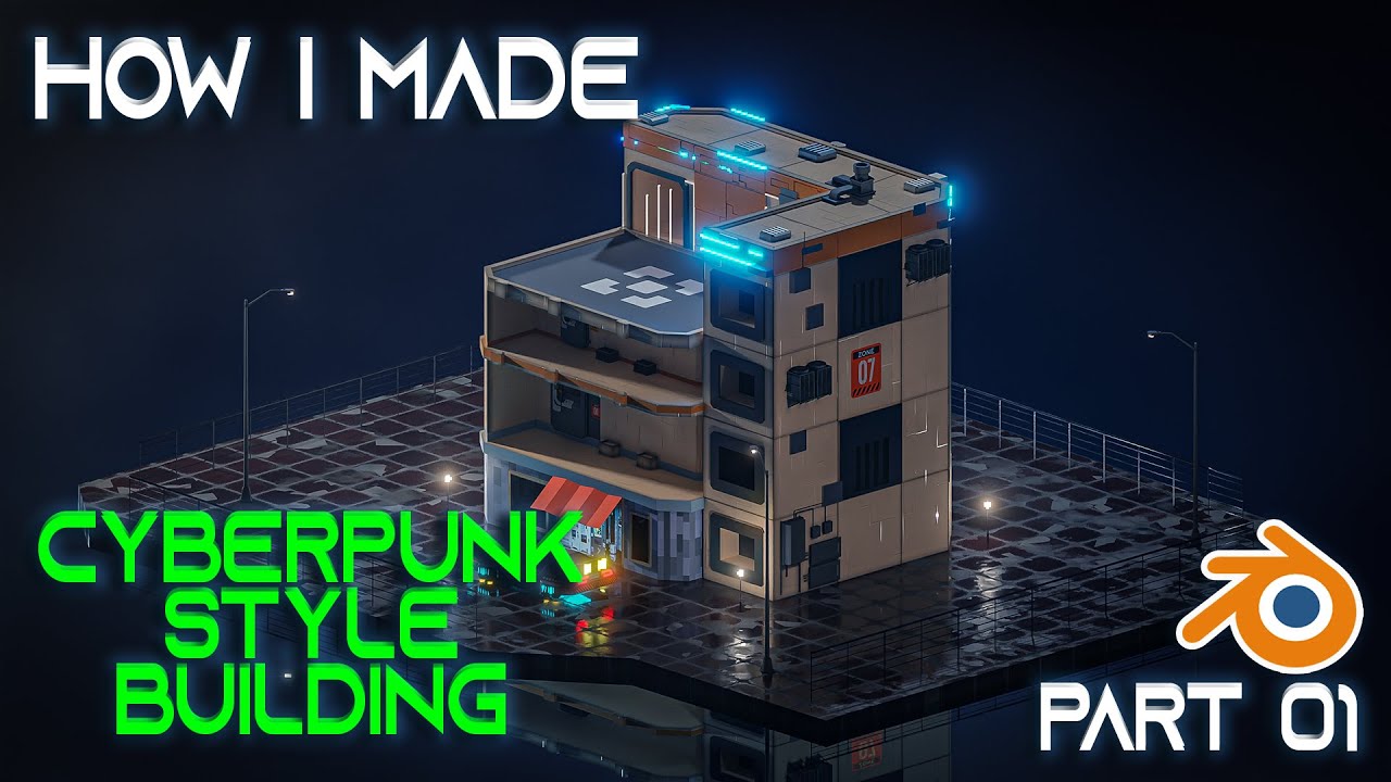Blender Tutorial Cyberpunk Building Step By Step Part 1 Youtube