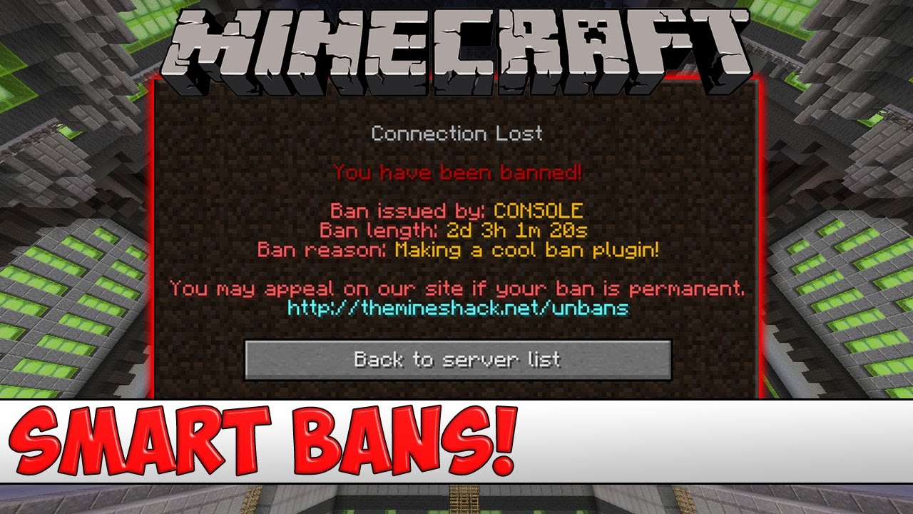 Minecraft Plugin Tutorial Smart Bans Youtube