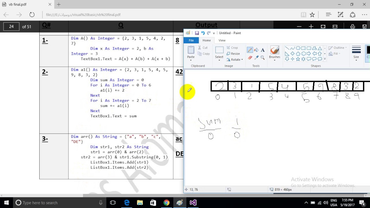 Visual Basic Arrays Part 2 Youtube