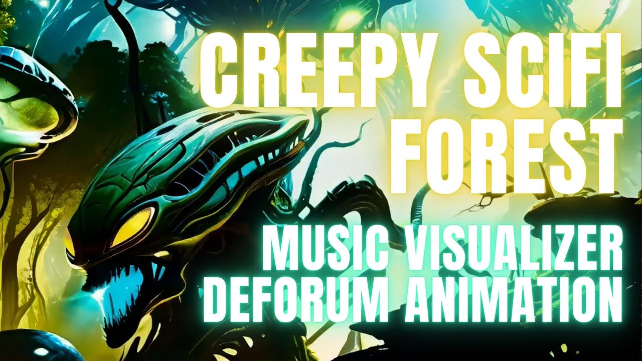Creepy Scifi Forest Music Visualizer Deforum Animation Stable