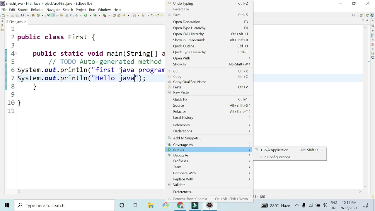 Create Your First Java Project On Eclipse How Do I Create A New Java