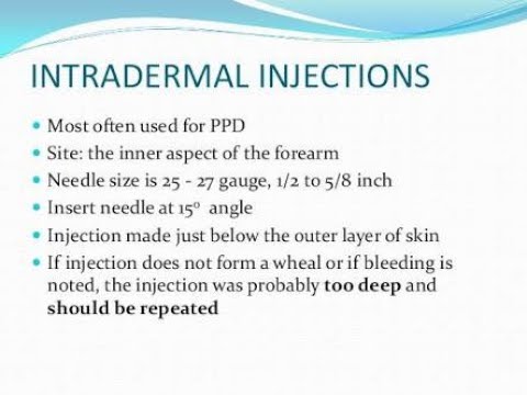 Intradermal Injection It S Size And Angles Youtube