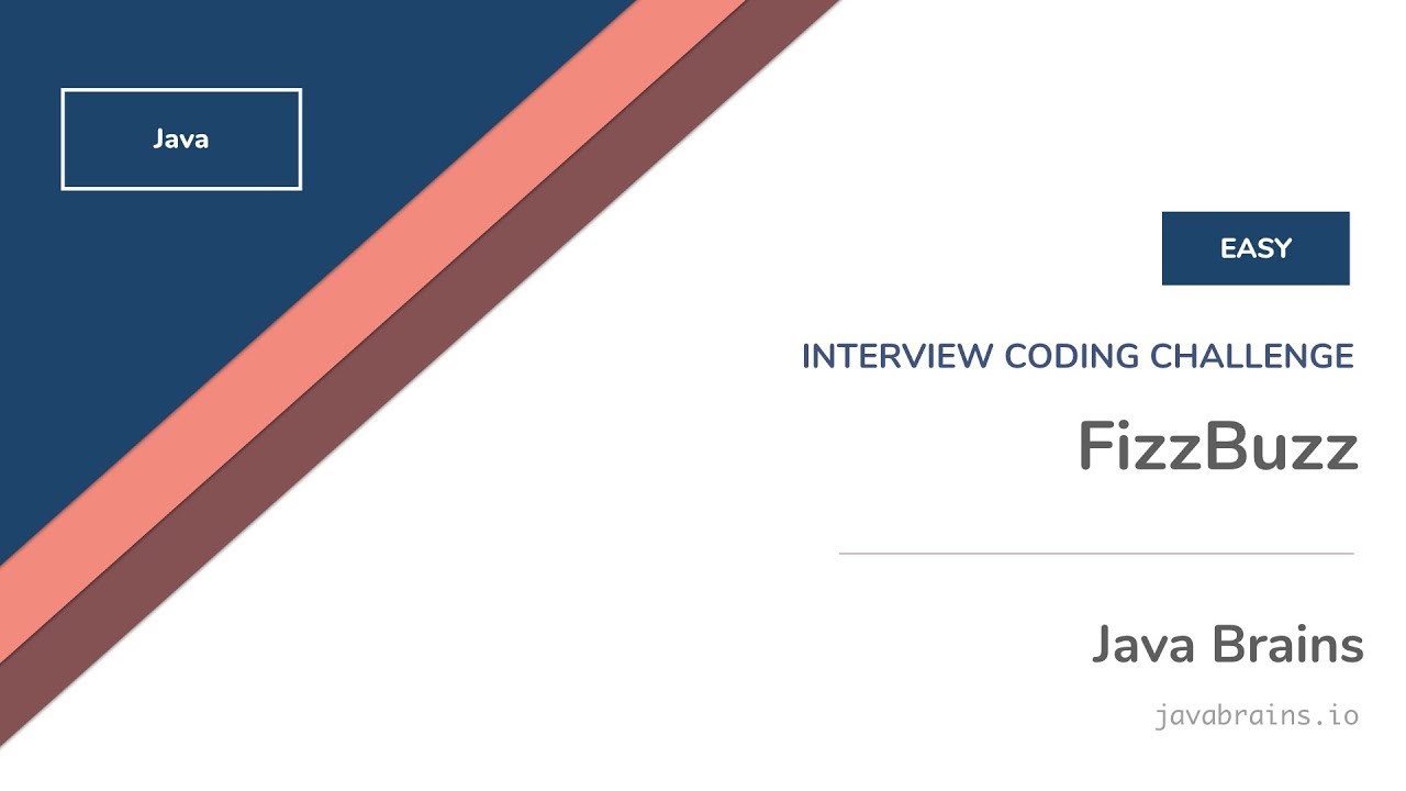 Java Interview Coding Challenge 1 Fizzbuzz Youtube