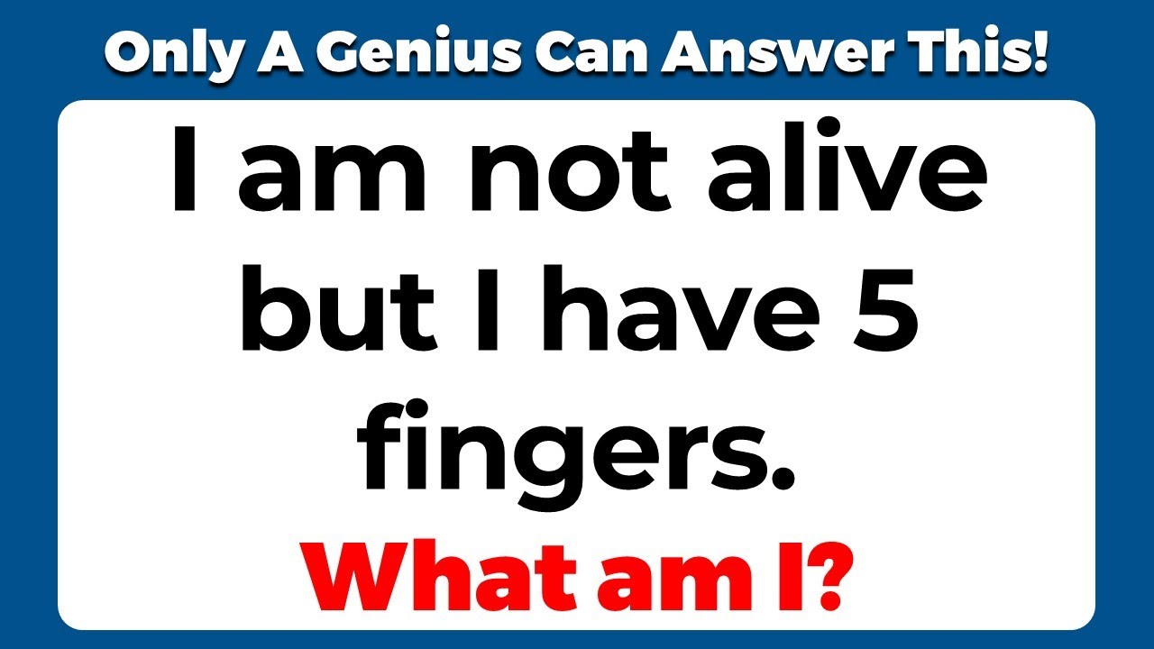 Only A Genius Can Answer These 10 Tricky Riddles Riddles Quiz Part