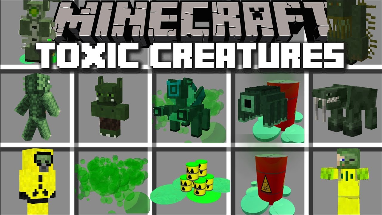 Minecraft Toxic Monsters Mod Spawn Dangerous Creatures To Fight
