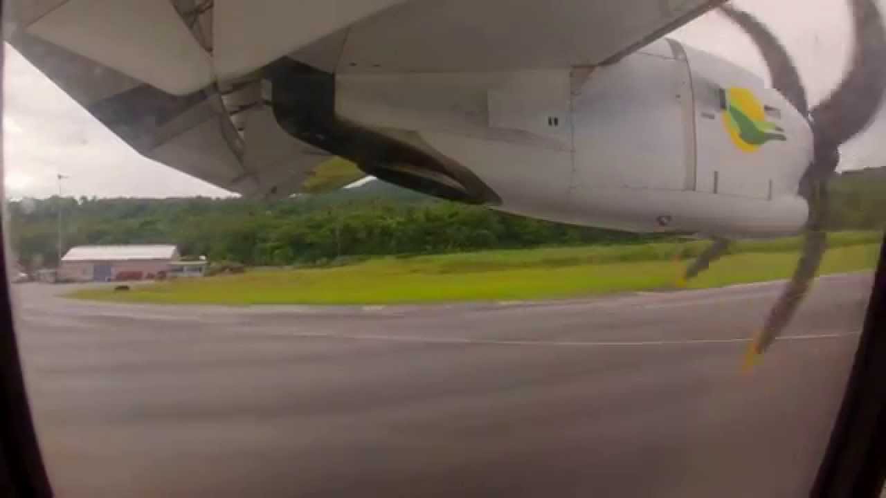 Landing Melville Hall Dominica Tdpd Hd Atr46 Air Antilles Youtube