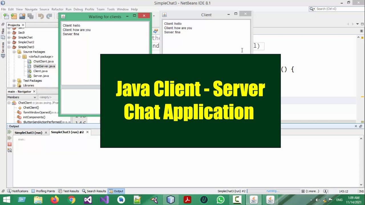 Java Client Server Gui Chat Application Using Tcp Socket