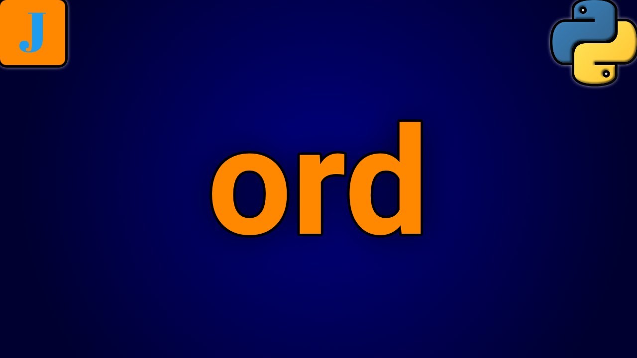 Python Ord Youtube