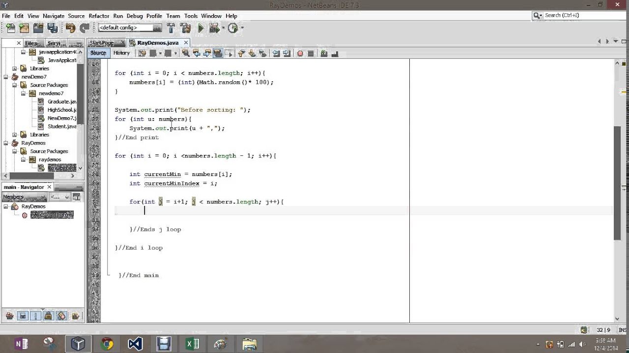 Selection Sort Coding Java Youtube