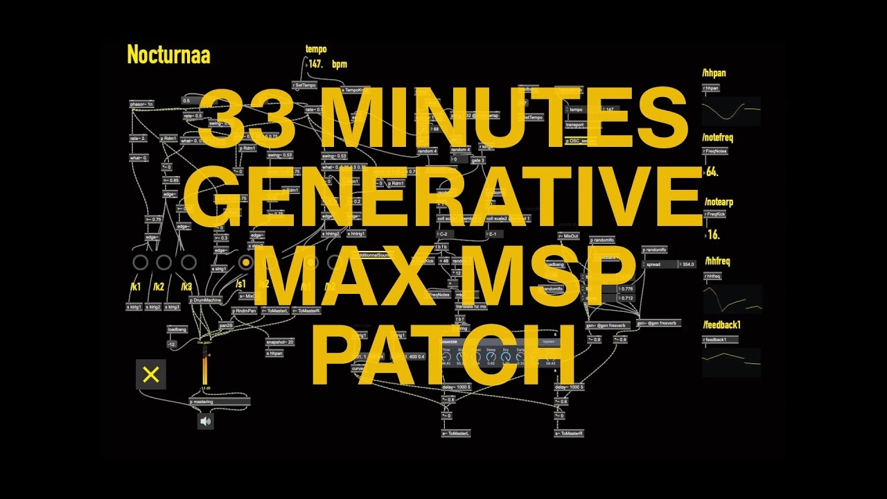 33 Minutes Generative Max Msp Patch Youtube