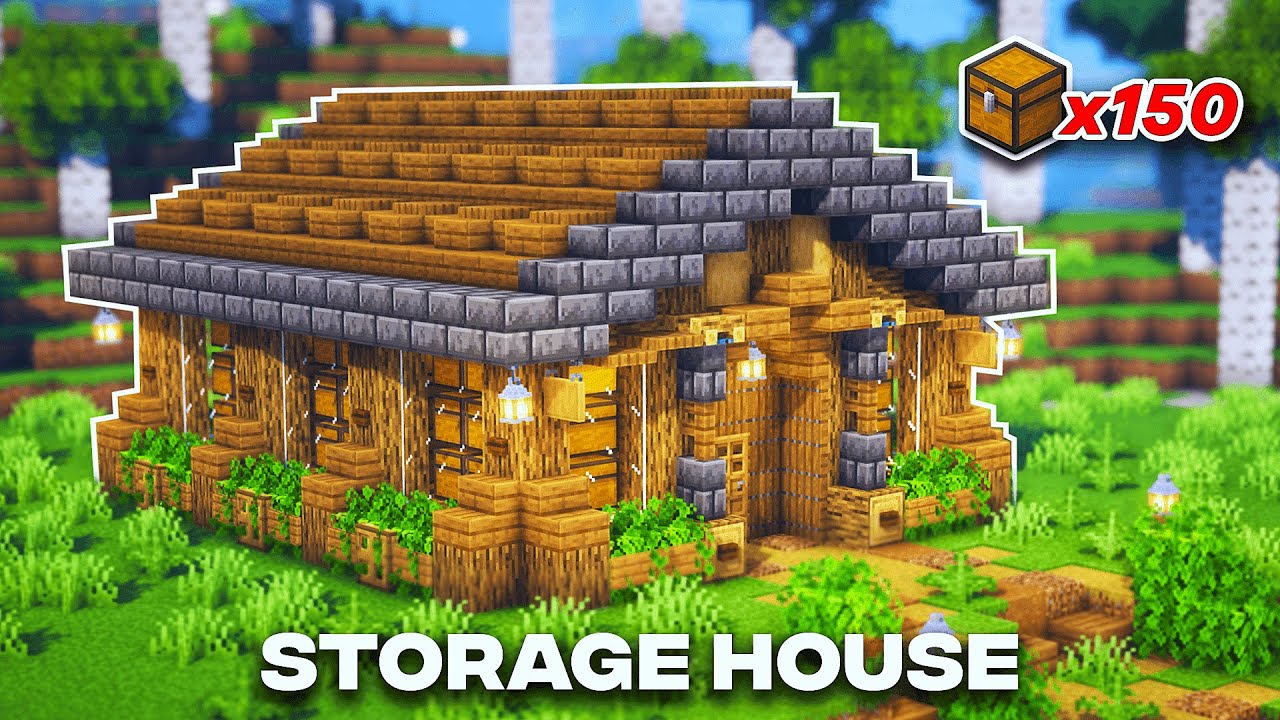 Minecraft Easy Storage House Tutorial How To Build Storage House
