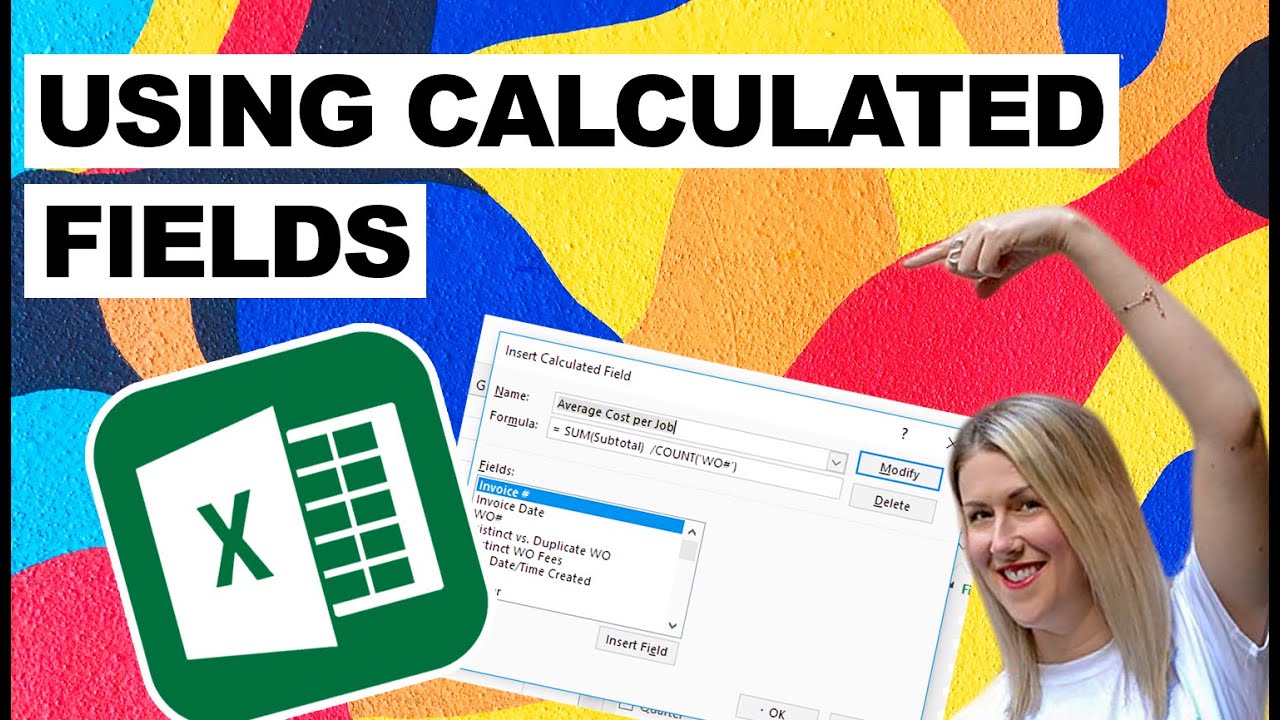 Using Calculated Fields In Excel Youtube