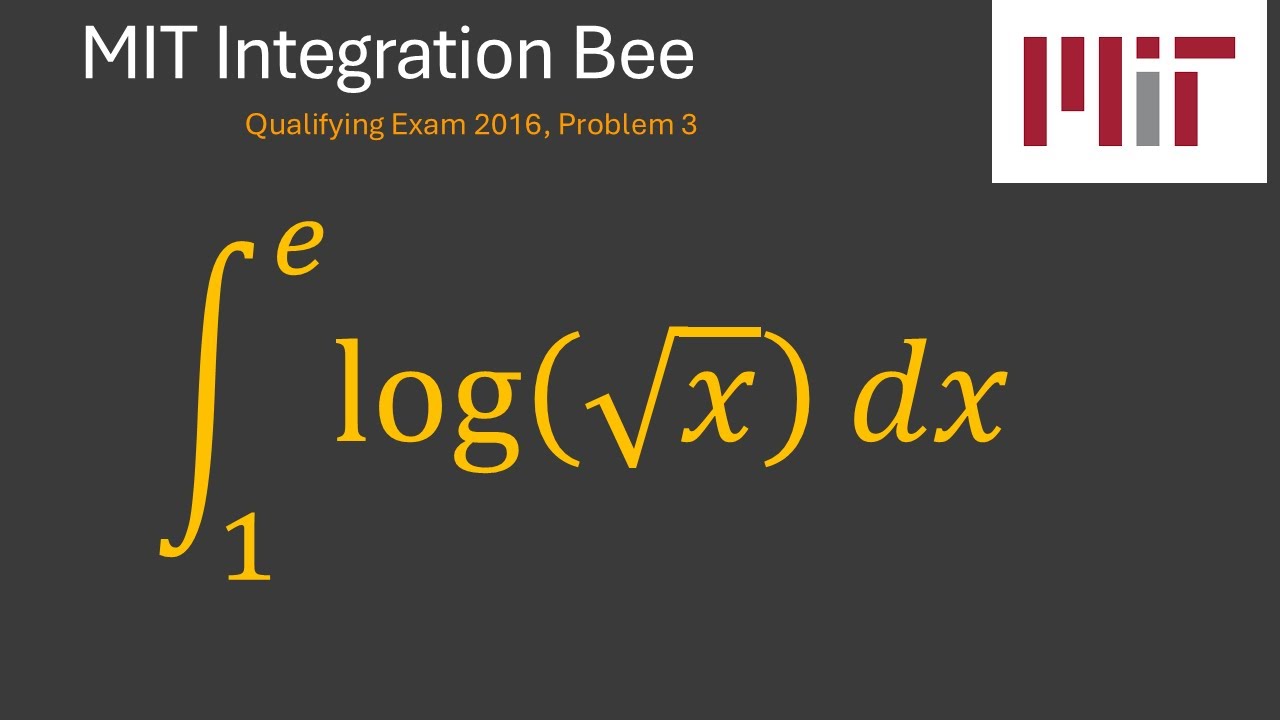 Mit 2016 Integration Bee Qualifying Exam Problem 3 Youtube