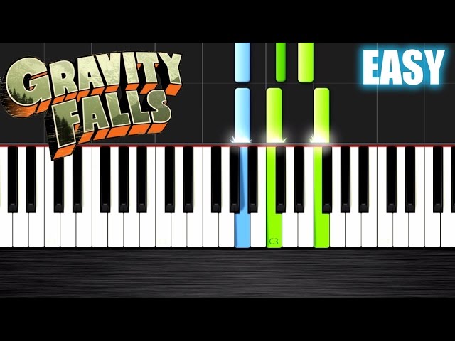 Gravity Falls Theme Easy Piano Tutorial By Plutax Synthesia Chords